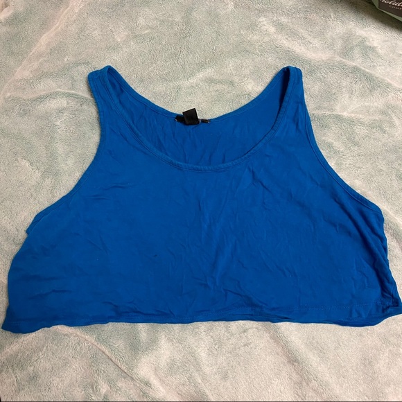 Forever 21 | Tops | Forever 2 Simple Blue Cropped Tank Top | Poshmark